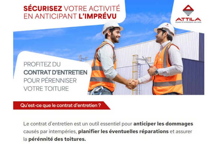 Contrat d'entretien toiture à Cholet : sécurisez vos bâtiments - Attila
